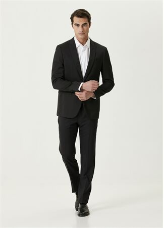 Pal Zileri Erkek Siyah Yün Takım Elbise 52 It
