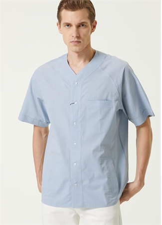 Palzileri Lab Erkek Mavi Reglan Kollu Cepli Kısa Gömlek 4 IT Palzileri Lab Erkek Mavi Reglan Kollu Cepli Kısa Gömlek 4 IT