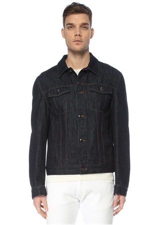 Palzileri Lab Erkek Polo Yaka Denim Ceket Lacivert 50 IT Palzileri Lab Erkek Polo Yaka Denim Ceket Lacivert 50 IT
