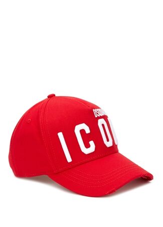 Dsquared2 Erkek Icon Kırmızı Logo Detaylı Şapka EU Dsquared2 Erkek Icon Kırmızı Logo Detaylı Şapka EU