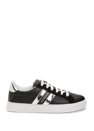 Moncler Kadın Siyah Logolu Delik Desenli Deri Sneaker 35.5 Eu Moncler Kadın Siyah Logolu Delik Desenli Deri Sneaker 35.5 Eu