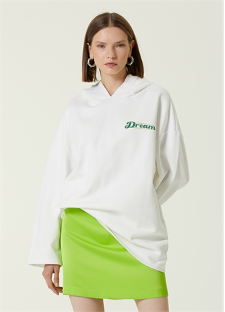 Academia Kadın Dream Beyaz Kapüşonlu Baskılı Sweatshirt M/L Academia Kadın Dream Beyaz Kapüşonlu Baskılı Sweatshirt M/L