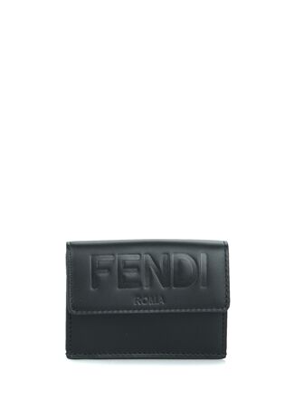 Fendi Kadın Siyah Logolu Deri Cüzdan EU