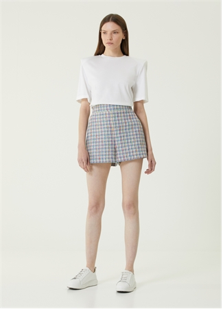 Maje Kadın Lila Pilili Tweed Şort Beyaz 34 FR Maje Kadın Lila Pilili Tweed Şort Beyaz 34 FR