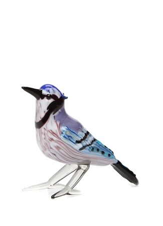 Nenartworld Mavilim Kuş Formlu Cam Obje Çok Renkli