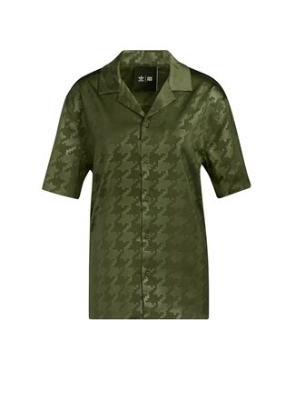 Adidas X Ivy Park Kadın Haki Geometrik Desenli Bluz Yeşil S EU