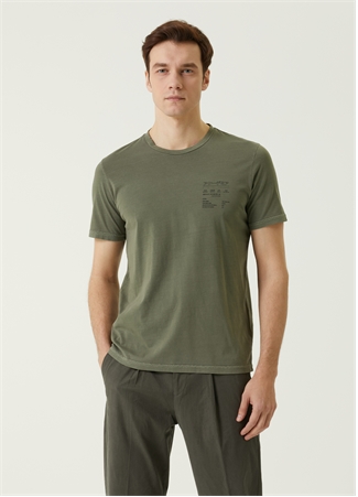 Academia Erkek Haki Logo Baskılı Yıpratmalı T-shirt XS EU Academia Erkek Haki Logo Baskılı Yıpratmalı T-shirt XS EU