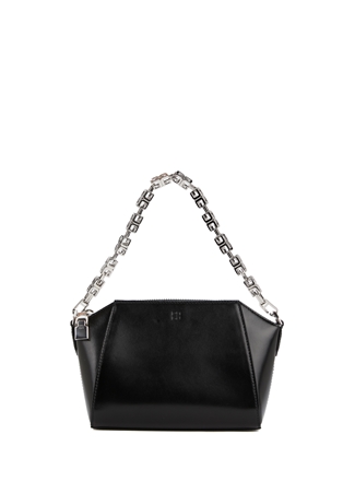 Givenchy Kadın Siyah Logolu Deri Omuz Çantası EU