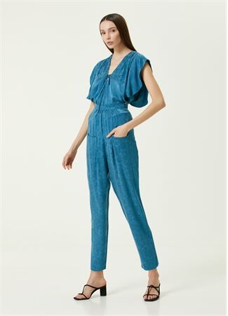 Maksu Kadın Alcala Mavi Jakarlı Pantolon S EU