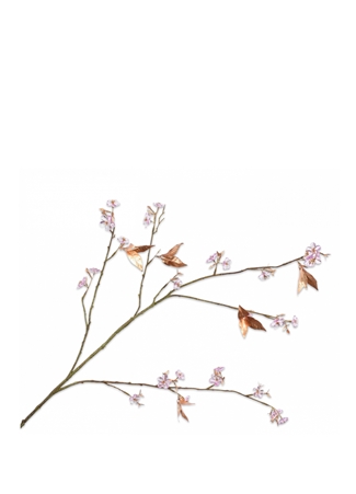 Silkka Pembe Dekoratif Çiçek Altın Rengi