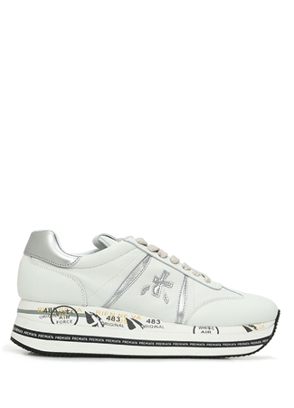 Premiata Kadın Beth Beyaz Baskı Detaylı Sneaker 39 EU