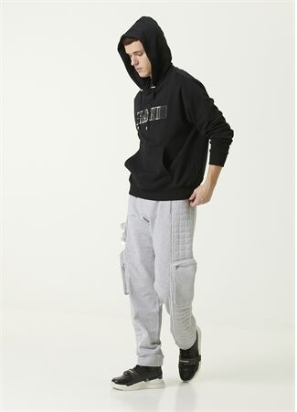 Balmain Erkek Gri Beli Kordonlu Kapitoneli Jogger Eşofman Altı S EU