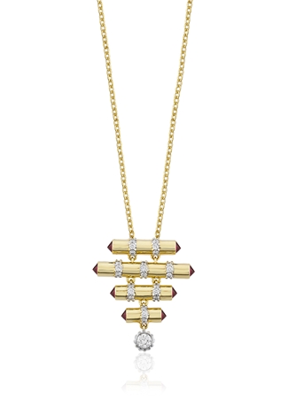 Baguette Kadın Vini Pırlantalı Altın Rengi Kolye EU