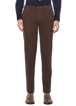 Canali Erkek Kahverengi Normal Bel Dar Paça Pantolon 54 IT Canali Erkek Kahverengi Normal Bel Dar Paça Pantolon 54 IT