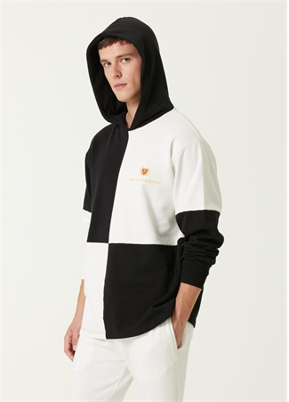 Bel-Air Erkek Siyah Beyaz Kapüşonlu Logolu Sweatshirt XS EU Bel-Air Erkek Siyah Beyaz Kapüşonlu Logolu Sweatshirt XS EU