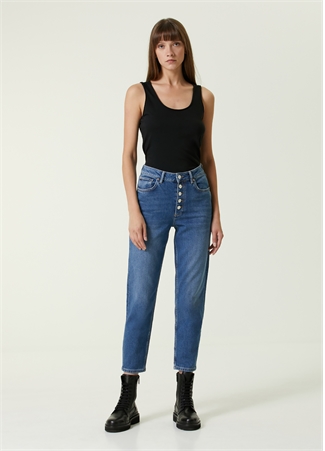 Allsaints Kadın Jules Comfort Stretch Slim Mavi Jean Pantolon Lacivert 24 US Allsaints Kadın Jules Comfort Stretch Slim Mavi Jean Pantolon Lacivert 24 US