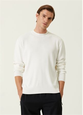 Network Erkek Slim Fit Ekru Kazak Bej XL EU