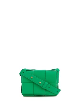 Bottega Veneta Kadın Yeşil Örgü Dokulu Deri Omuz Çantası EU