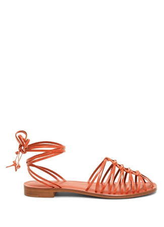 Mansur Gavriel Kadın Mignon Taba Deri Sandalet Turuncu 36 EU Mansur Gavriel Kadın Mignon Taba Deri Sandalet Turuncu 36 EU