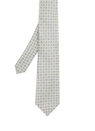 Corneliani Erkek Gri Mikro Desenli İpek Kravat EU