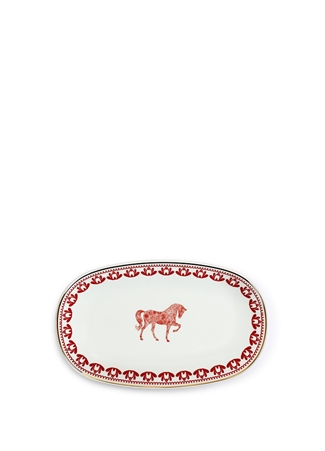 Some Home İstanbul Horse Luck Collection Red At Figürlü 29 Cm Kayık Servis Tabak Bordo Some Home İstanbul Horse Luck Collection Red At Figürlü 29 Cm Kayık Servis Tabak Bordo