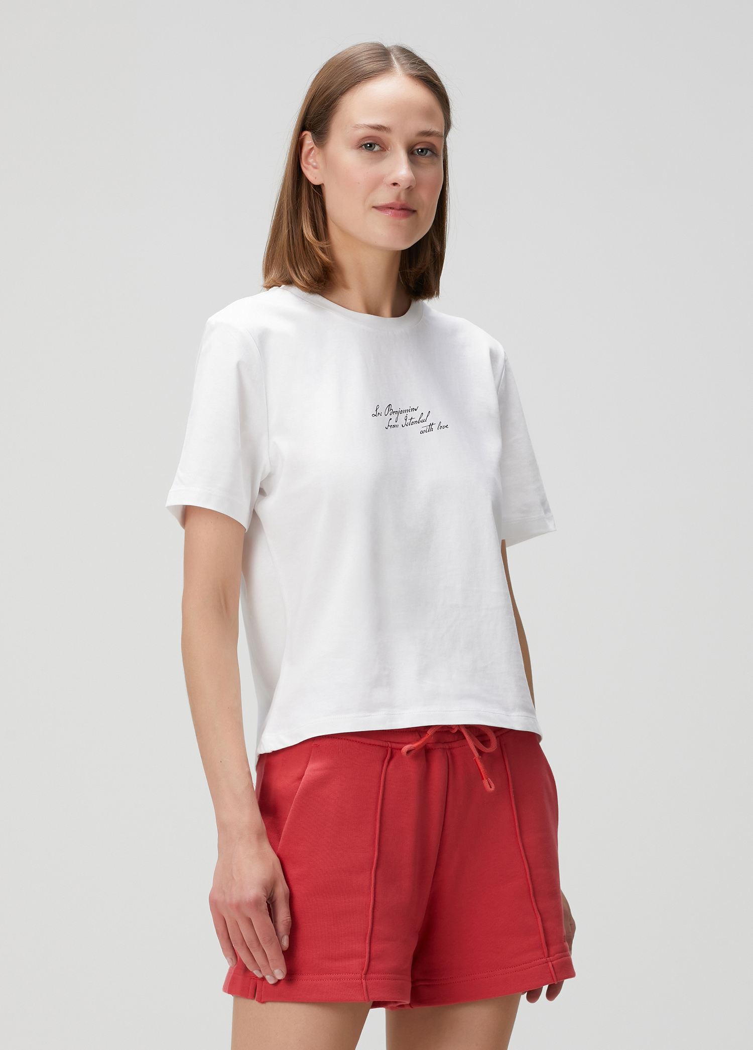 Les Benjamins - Regular Fit Beyaz T-shirt - Beyaz