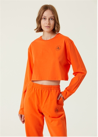 Dahlia Bianca Kadın Kırmızı Bisiklet Yaka Uzun Kol Crop T-shirt XS EU Dahlia Bianca Kadın Kırmızı Bisiklet Yaka Uzun Kol Crop T-shirt XS EU