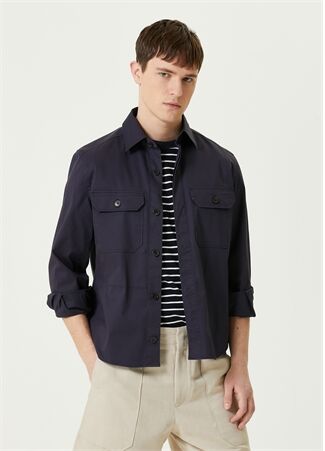 Zegna Erkek Lacivert Gömlek L It