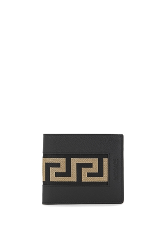Versace Erkek La Greca Siyah Sarı Deri Cüzdan EU Versace Erkek La Greca Siyah Sarı Deri Cüzdan EU