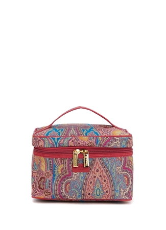 Etro Kadın Colorblocked Etnik Desenli Makyaj Çantası EU Etro Kadın Colorblocked Etnik Desenli Makyaj Çantası EU