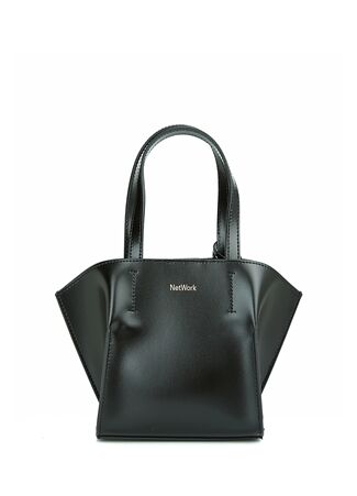 Network Kadın Siyah Logolu Deri Omuz Çantası EU