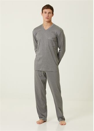 Zimmerli Erkek Gri Pijama Seti S EU