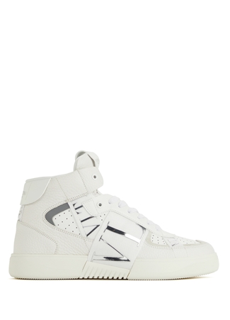 Valentino Garavani Kadın Beyaz Silver Logo Bant Detaylı Deri Sneaker 36 EU Valentino Garavani Kadın Beyaz Silver Logo Bant Detaylı Deri Sneaker 36 EU