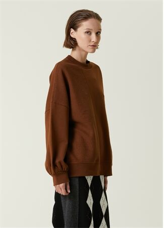 Beymen Collection Kadın Kahverengi Bol Sweatshirt S
