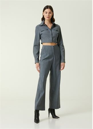 Nisse Kadın Willow Gri Bol Paça Denim Pantolon 36 EU Nisse Kadın Willow Gri Bol Paça Denim Pantolon 36 EU