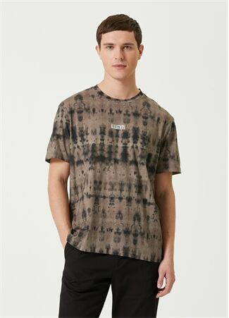 Allsaints Erkek Yeşil Desenli Logolu T-shirt S EU
