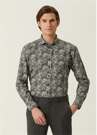 Network Erkek Slim Fit Haki Gömlek S EU Network Erkek Slim Fit Haki Gömlek S EU