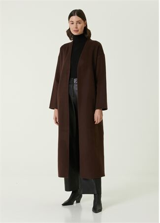 Anine Bing Kadın Kahverengi Yün Palto L EU Anine Bing Kadın Kahverengi Yün Palto L EU