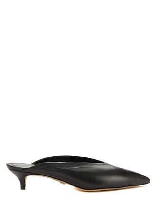 George Hogg Kadın Siyah Deri Terlik 36 EU