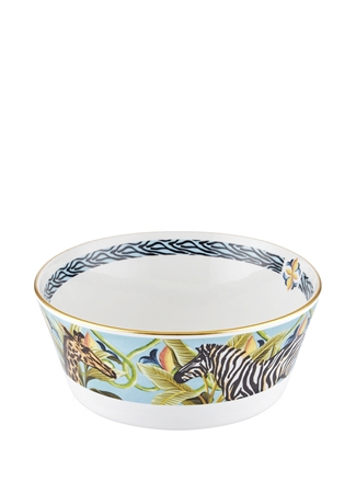 Chiara Alessi Giardino Zebra Desenli Seramik Servis Tabağı Çok Renkli Chiara Alessi Giardino Zebra Desenli Seramik Servis Tabağı Çok Renkli