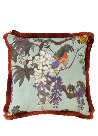 Etro Home Mavi Çiçek Desenli 60x60 cm Dekoratif Yastık Etro Home Mavi Çiçek Desenli 60x60 cm Dekoratif Yastık