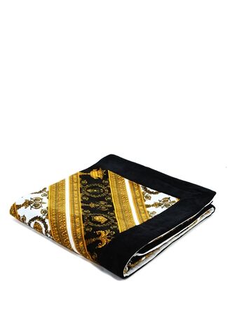 Versace Siyah Gold Medusa Baskılı Havlu Kırmızı Versace Siyah Gold Medusa Baskılı Havlu Kırmızı