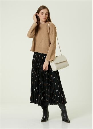 Beymen Club Kadın Bej Baklava Jakarlı Yün Kazak XS