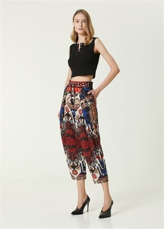 Balmain Kadın Yüksek Bel Desenli Pantolon 36 FR