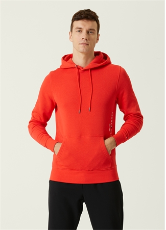 Tommy Hilfiger Erkek Neon Turuncu Kapüşonlu Organik Pamuk Sweatshirt L EU Tommy Hilfiger Erkek Neon Turuncu Kapüşonlu Organik Pamuk Sweatshirt L EU