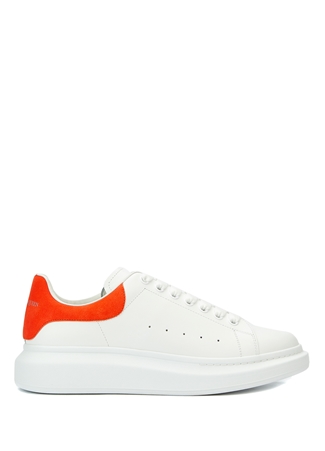 Alexander McQueen Erkek Oversize Beyaz Turuncu Deri Sneaker 4 EU Alexander McQueen Erkek Oversize Beyaz Turuncu Deri Sneaker 4 EU