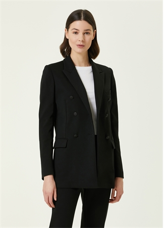 Beymen Collection Kadın Siyah Kruvaze Örme Ceket 34