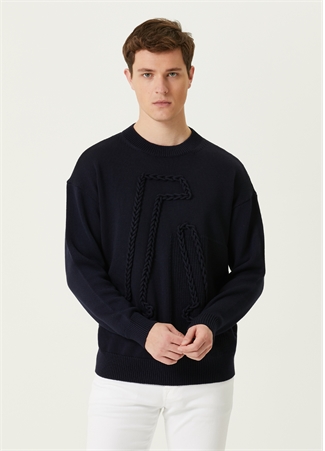 Emporio Armani Erkek Lacivert Bisiklet Yaka Logolu Yün Kazak M Eu Emporio Armani Erkek Lacivert Bisiklet Yaka Logolu Yün Kazak M Eu