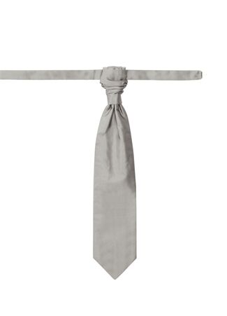 Palzileri Lab Erkek Gri Çizgili İpek Kravat EU
