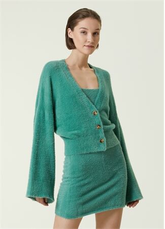 Rotate Birger Christensen Kadın Yeşil Dokulu Hırka 36 IT